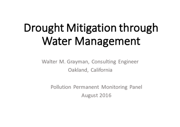 (PDF) Drought Mitigation Through Water Management