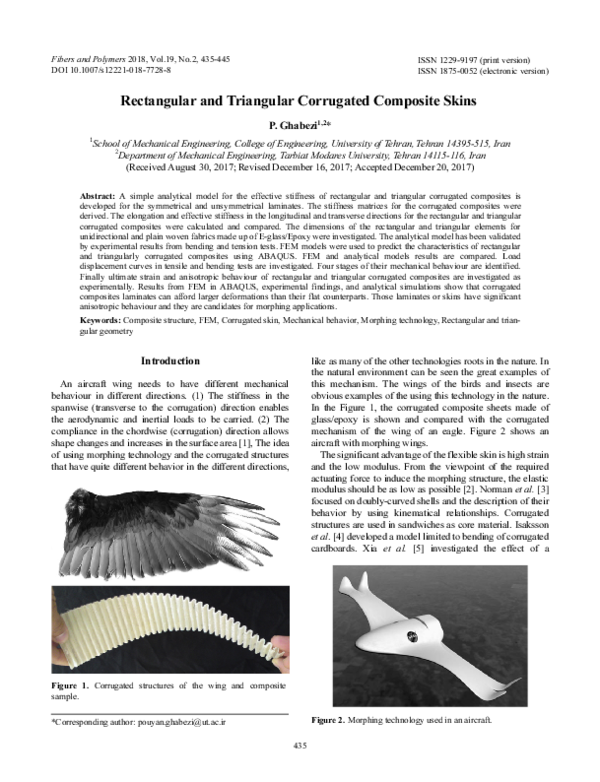 (PDF) Rectangular and Triangular Corrugated Composite Skins | pouyan ...