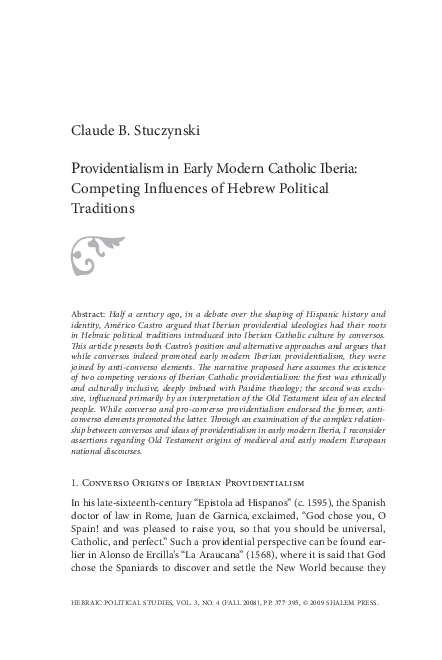 (PDF) Providentialism Stuczynski 1
