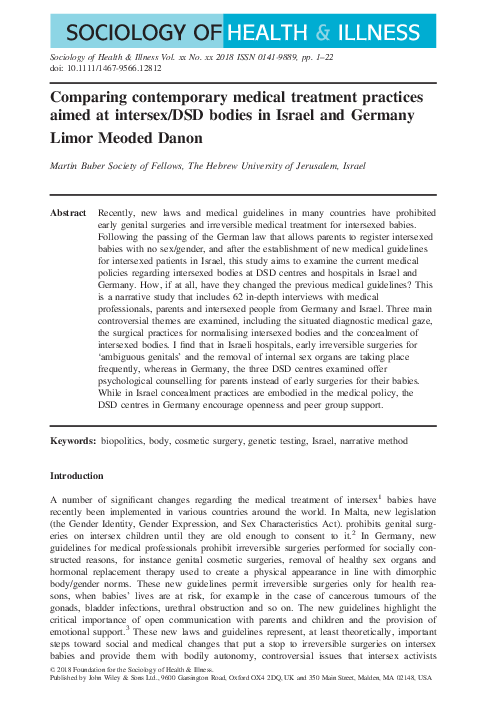 (PDF) Comparing contemporary medical treatment practices aimed at ...