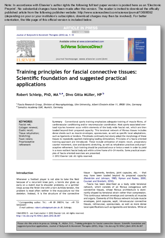(PDF) Training principles for fascial connective tissues: Scientific ...