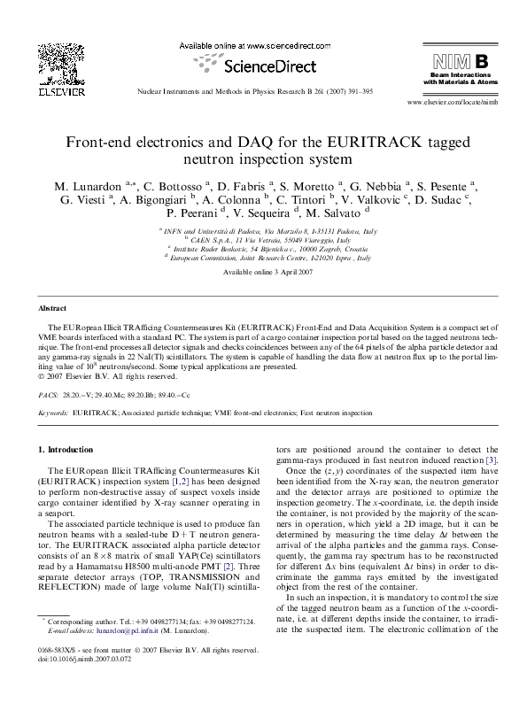 (PDF) EURITRACK Neutron Inspection System DAQ