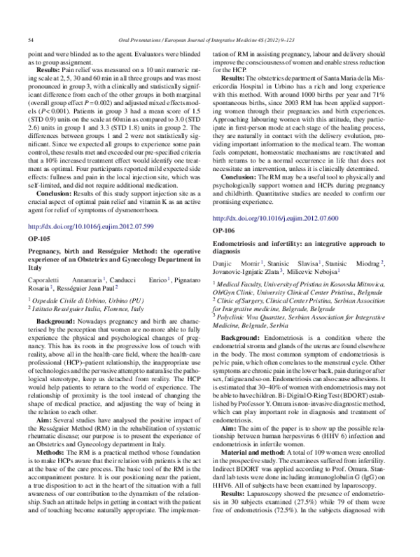 (PDF) Endometriosis and infertility: an integrative approach to diagnosis
