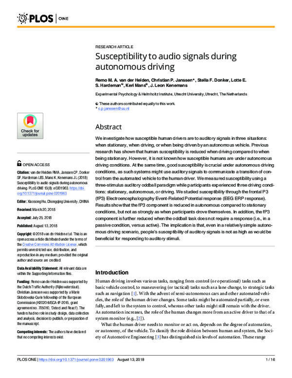 (PDF) Susceptibility to audio signals during autonomous driving