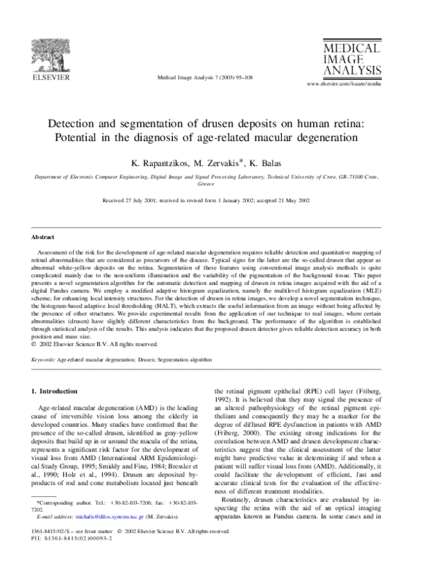 (PDF) Detection and segmentation of drusen deposits on human retina ...