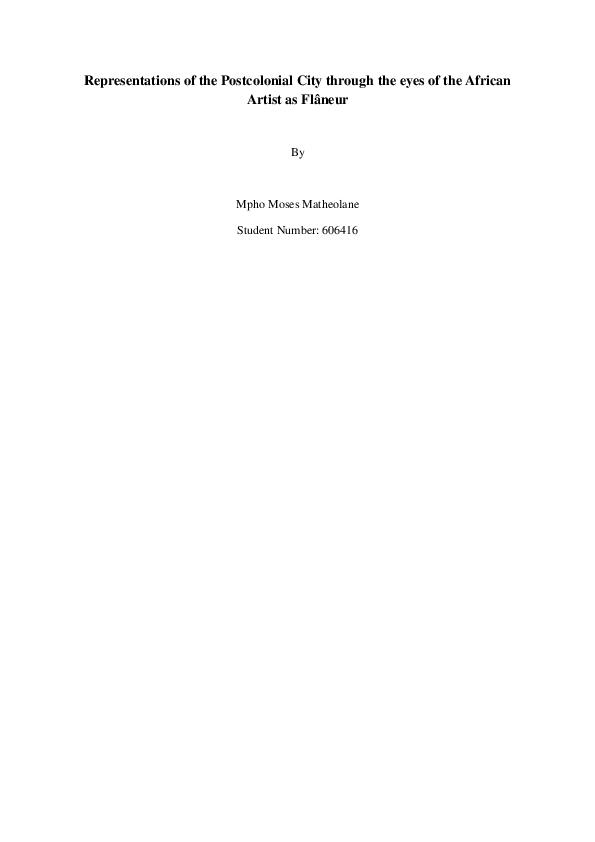 (PDF) Representations of the postcolonial city through the eyes of the ...