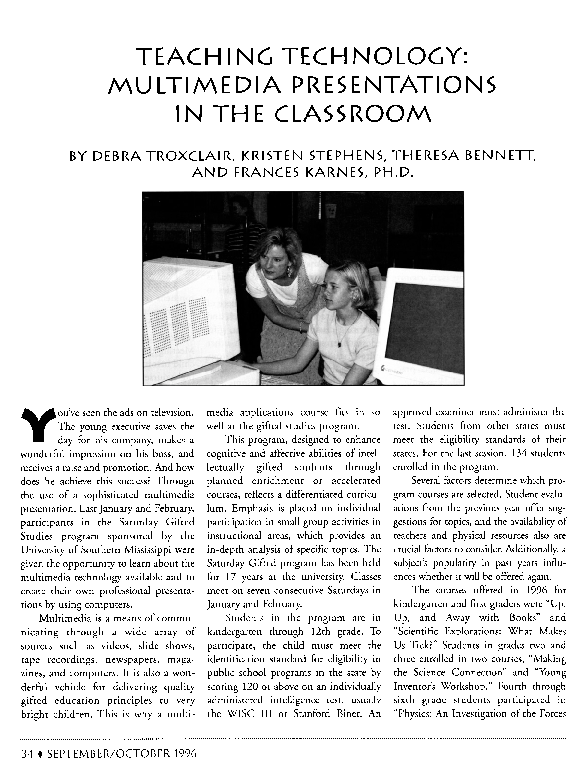 Pdf Teaching Technology Multimedia Presentations In The Classroom