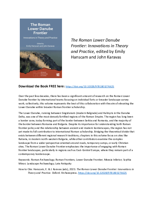 (PDF) The Roman Lower Danube Frontier: Innovations in Theory and Practice