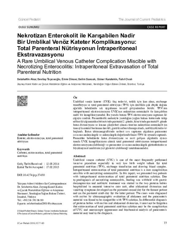(PDF) A Rare Umbilical Venous Catheter Complication Miscible with ...