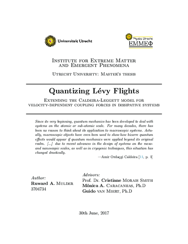 (PDF) Quantizing Lévy Flights: Extending the Caldeira-Leggett model for velocity-dependent ...