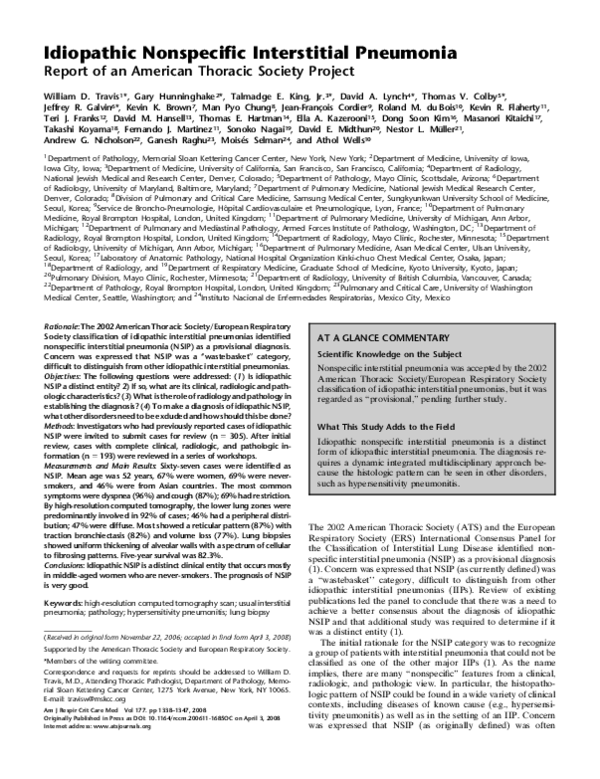 (PDF) Idiopathic Nonspecific Interstitial Pneumonia