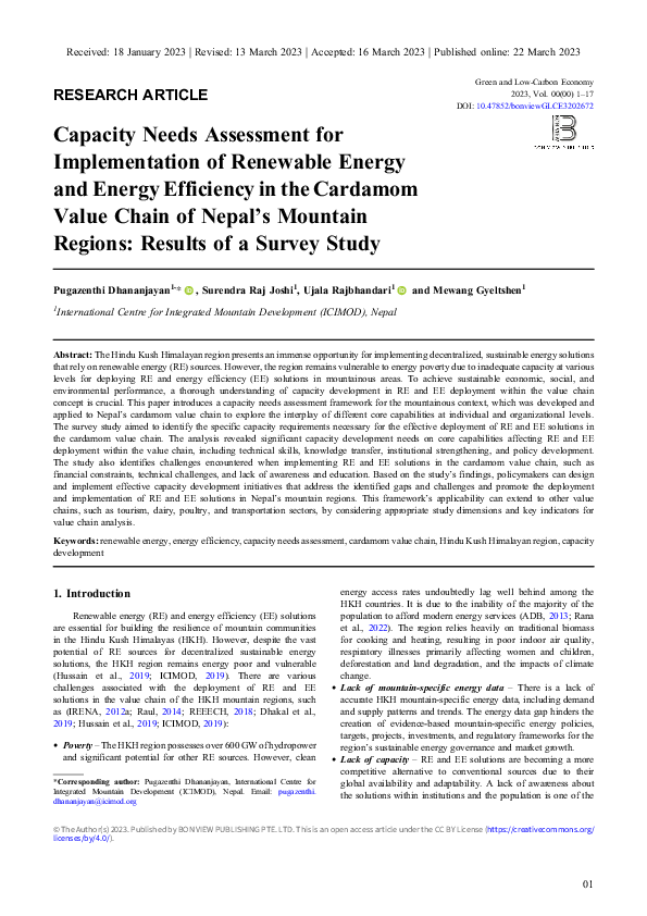 (PDF) Capacity Needs Assessment for Implementation of Renewable Energy ...