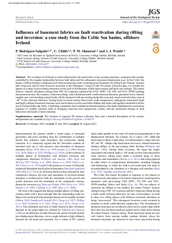 (PDF) Influence of basement fabrics on fault reactivation during ...