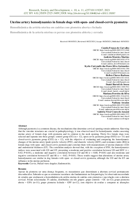 (PDF) Uterine artery hemodynamics in female dogs with open- and closed ...