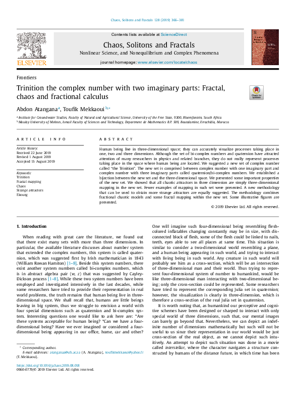(PDF) Trinition the complex number with two imaginary parts: Fractal ...