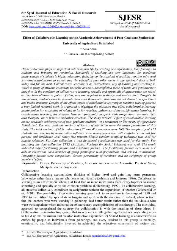(PDF) Impact of Group-study and Self-study on Learning Abilities of ...