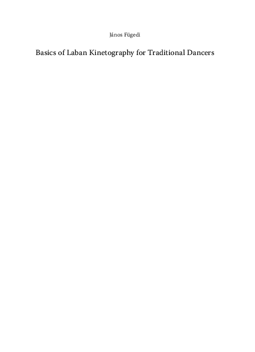 (PDF) Basics of Laban Kinetography for Traditional Dancers