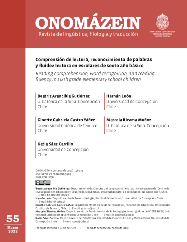 (PDF) Comprensión de lectura, reconocimiento de palabras y fluidez ...