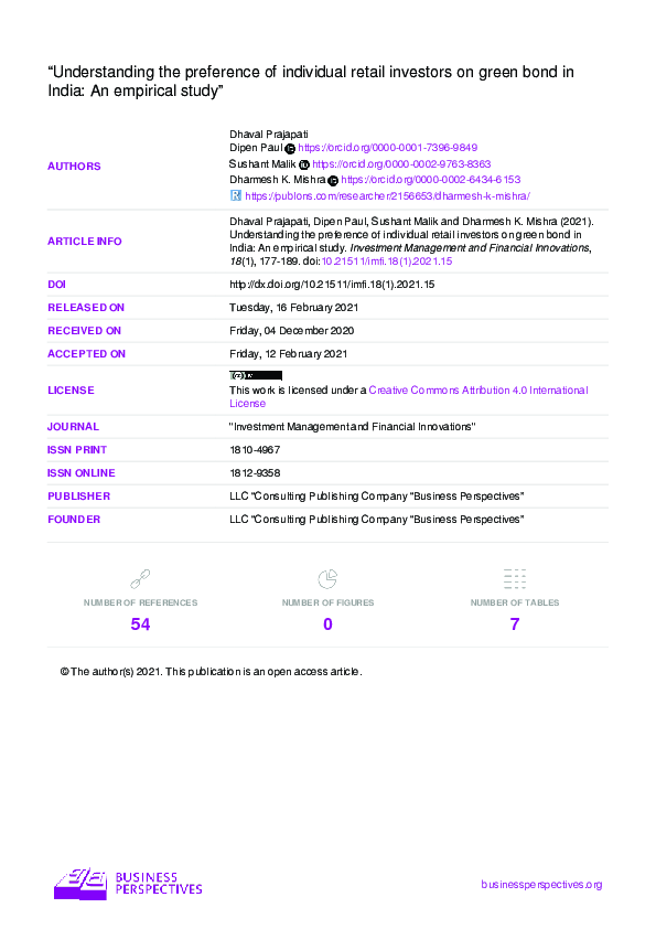 (PDF) Understanding the preference of individual retail investors on ...