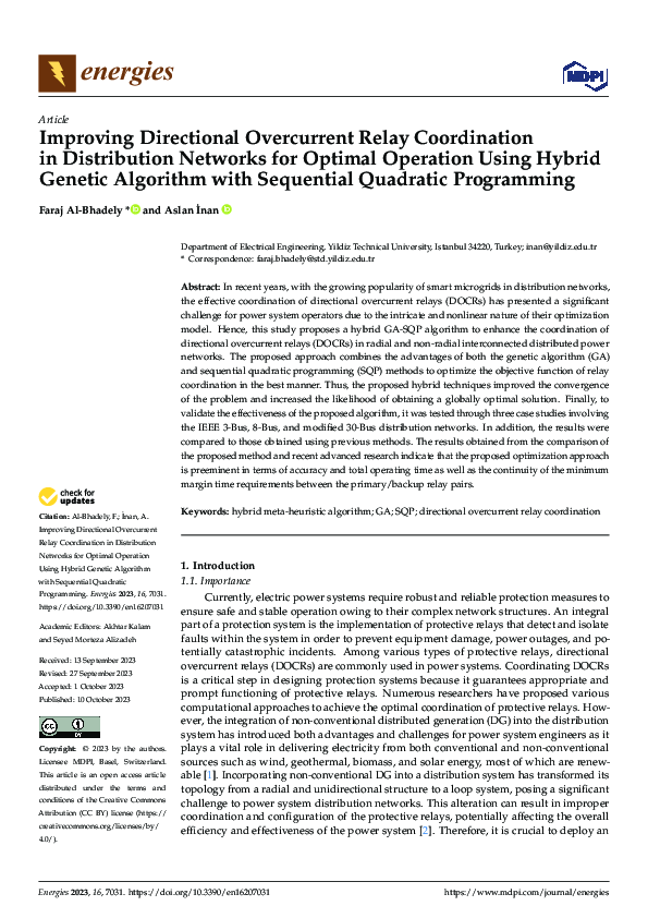 (PDF) Improving Directional Overcurrent Relay Coordination in ...