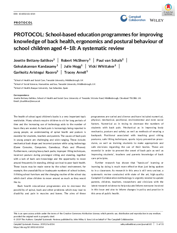 (PDF) PROTOCOL: School‐based education programmes for improving ...
