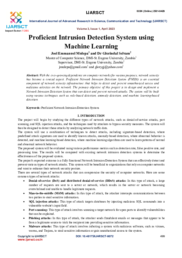 (PDF) Proficient Intrusion Detection System using Machine Learning ... (PDF) Proficient Intrusion Detection System using Machine Learning ...