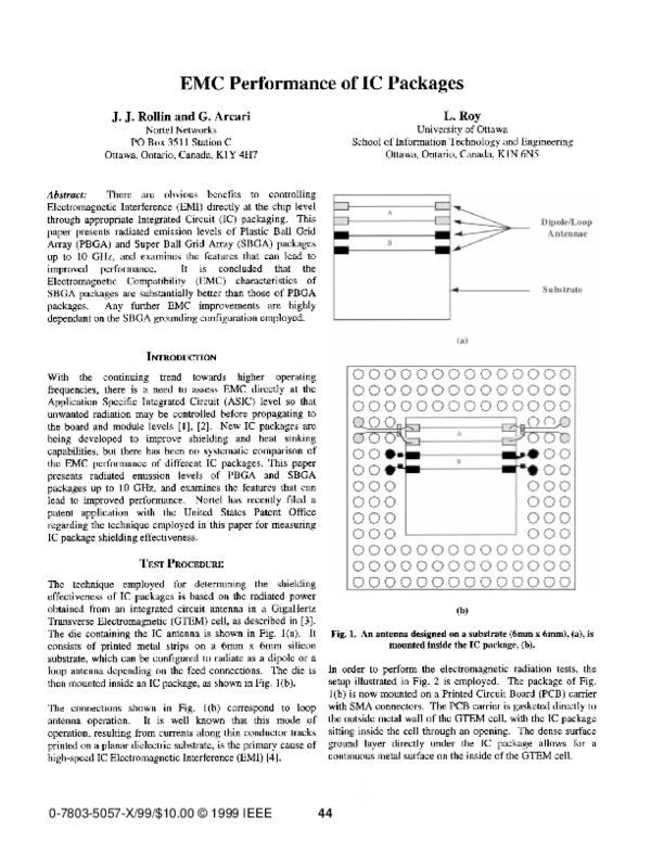 (PDF) EMC performance of IC packages