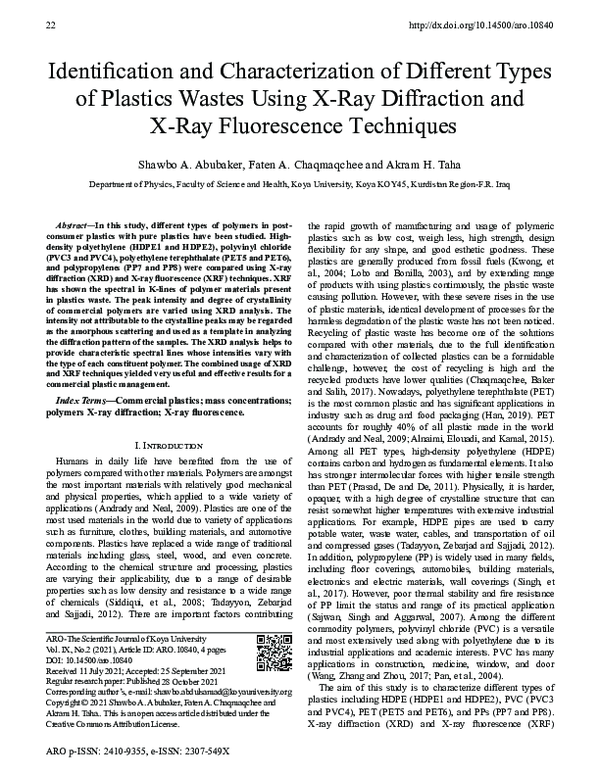 (PDF) Identification and Characterization of Different Types of ...