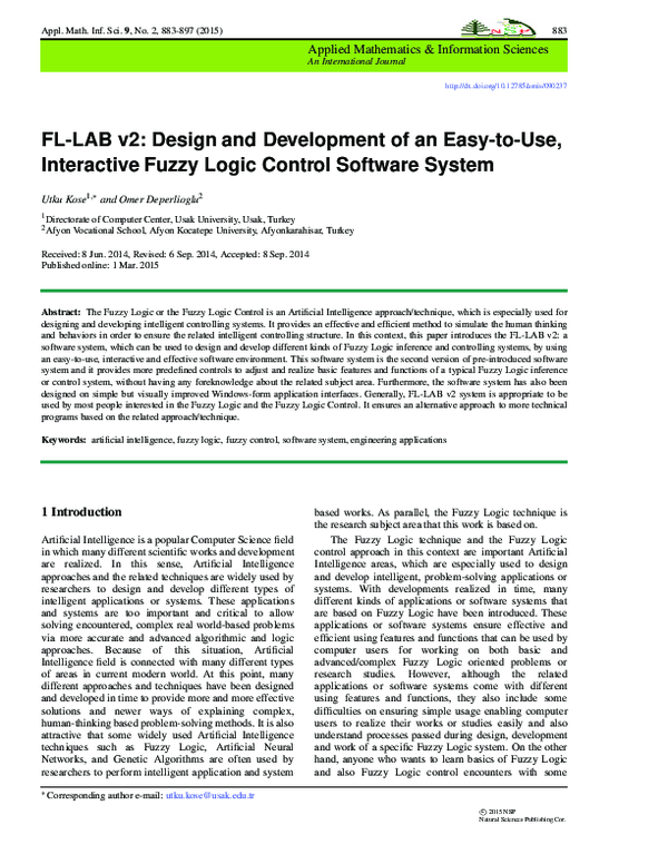 (PDF) FL-LAB v2: Design and Development of an Easy-to-Use, Interactive Fuzzy Logic Control ...