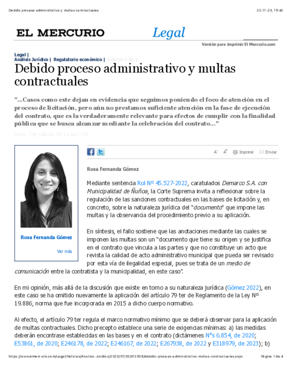 (PDF) (Jul. 2023) Debido proceso administrativo y multas contractuales
