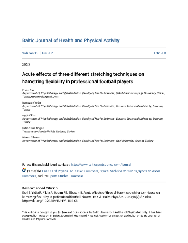 (PDF) Acute effects of three different stretching techniques on hamstring flexibility in ...
