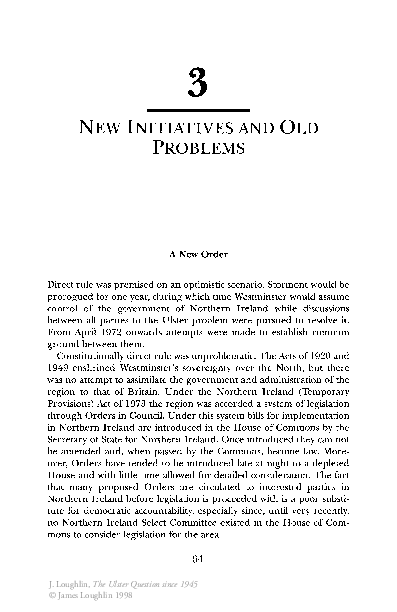 (PDF) New Initiatives and Old Problems