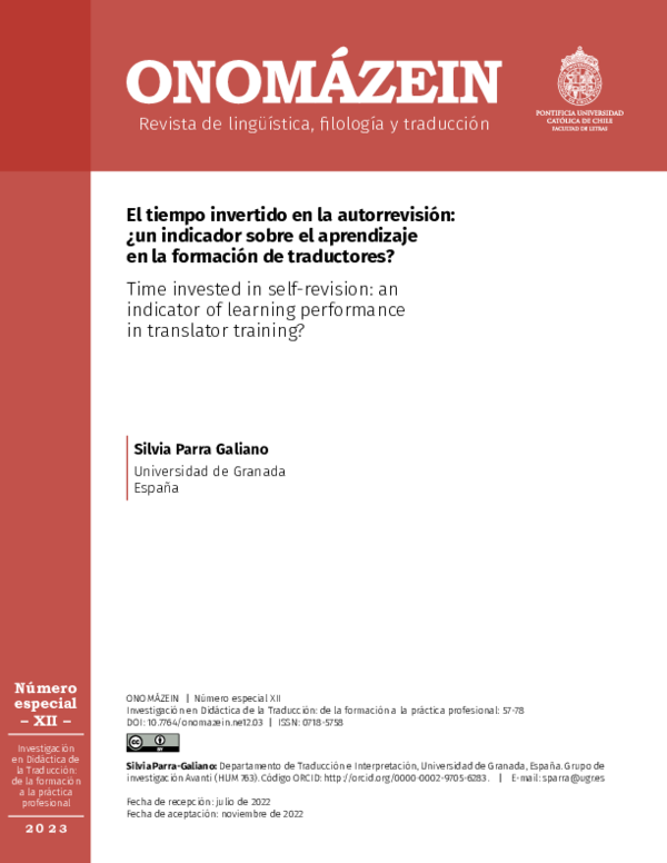 (PDF) El tiempo invertido en la autorrevisión: ¿un indicador sobre el ...
