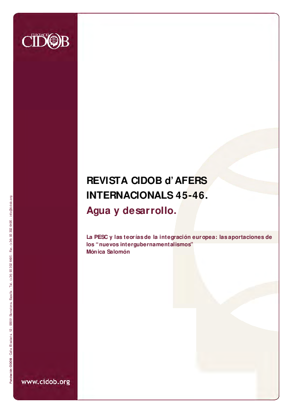 (PDF) La PESC y las teorías de la integración europea: las aportaciones ...
