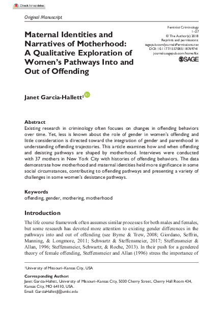 (PDF) Maternal Identities and Narratives of Motherhood: A Qualitative ...