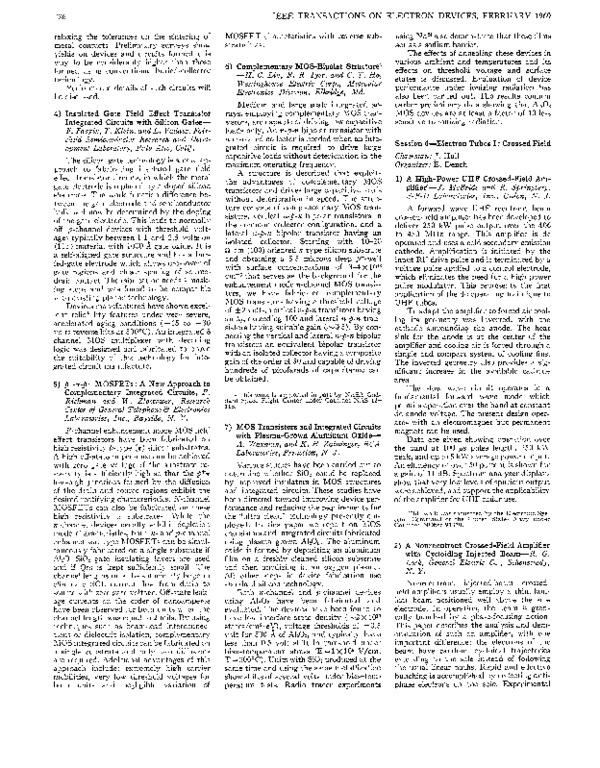 Pdf Insulated Gate Field Effect Transistor Integrated Circuits With Silicon Gates Federico