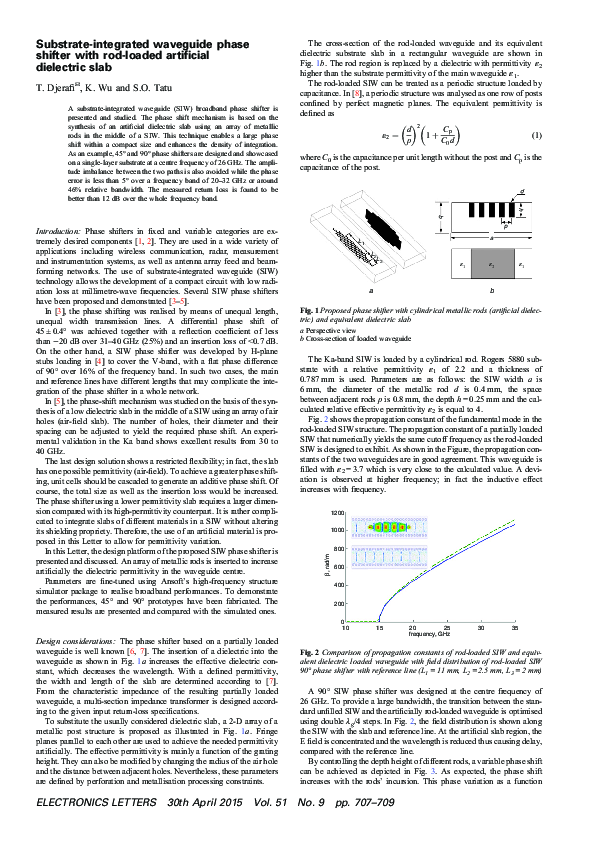 (PDF) Substrate Integrated Waveguide Phase Shifter for Hydrogen Sensing