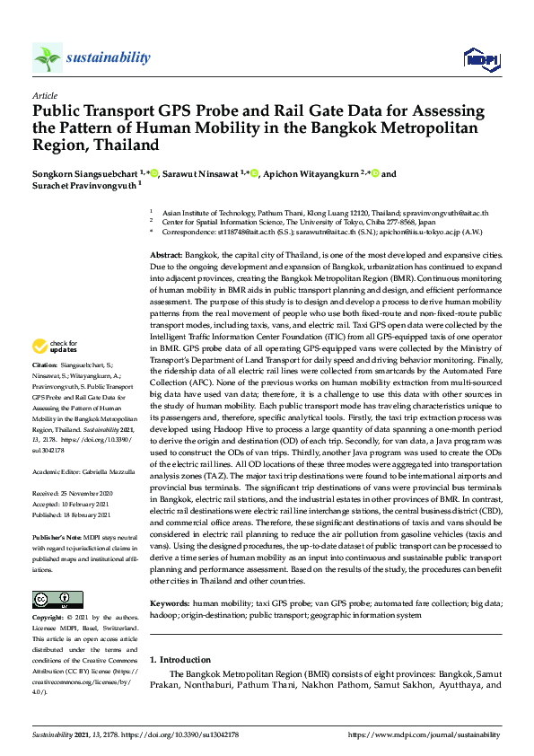 (PDF) Public Transport GPS Probe and Rail Gate Data for Assessing the Pattern of Human Mobility ...