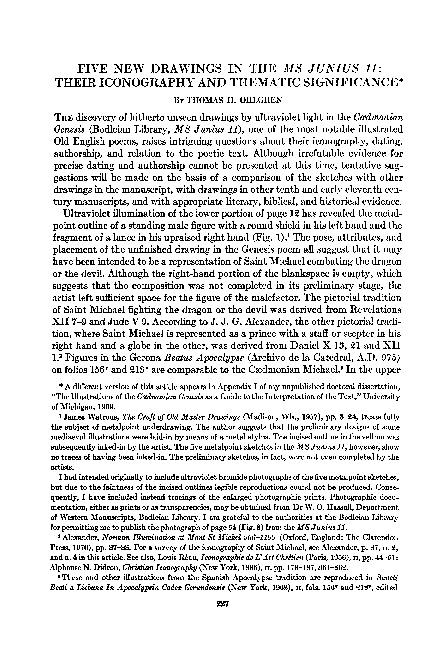 (PDF) Five New Drawings in the MS Junius 11: Their Iconography and ...