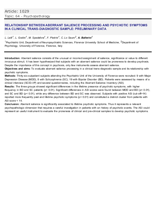 (PDF) 1029 – Relationship between aberrant salience processing and ...