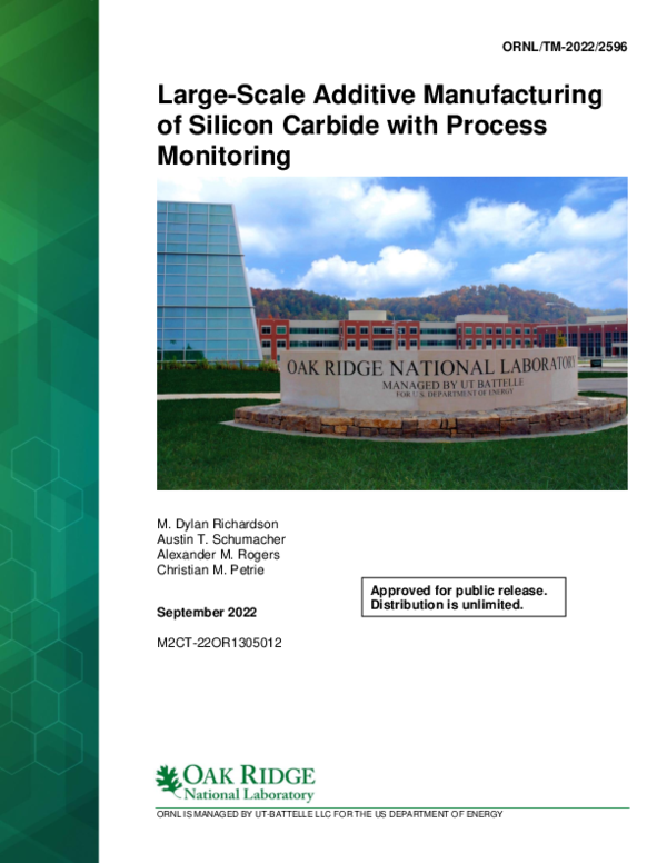 (PDF) Large-Scale Additive Manufacturing of Silicon Carbide with ...