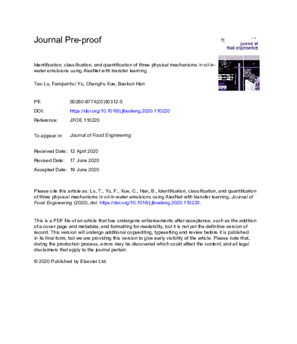Pdf Identification Classification And Quantification Of