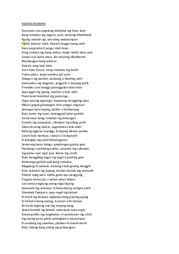 (PDF) Kidung Rumoyo -Danyang Tanah Jawa