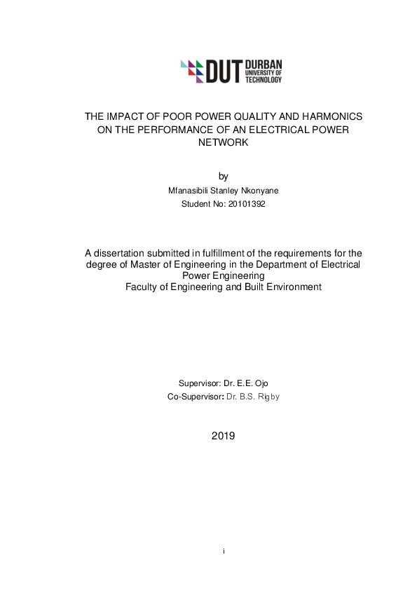 (PDF) The impact of poor power quality and harmonics on the performance ...