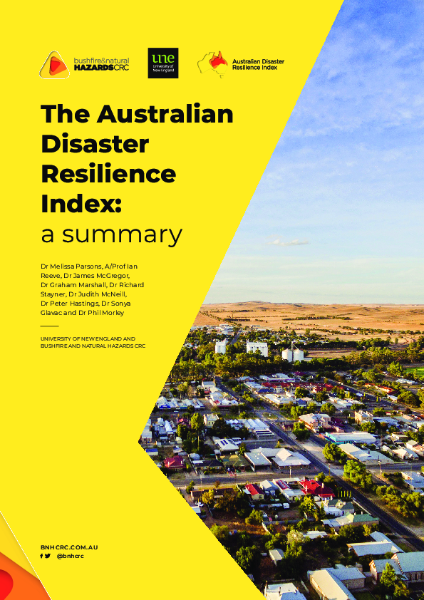 (PDF) The Australian Disaster Resilience Index: a summary