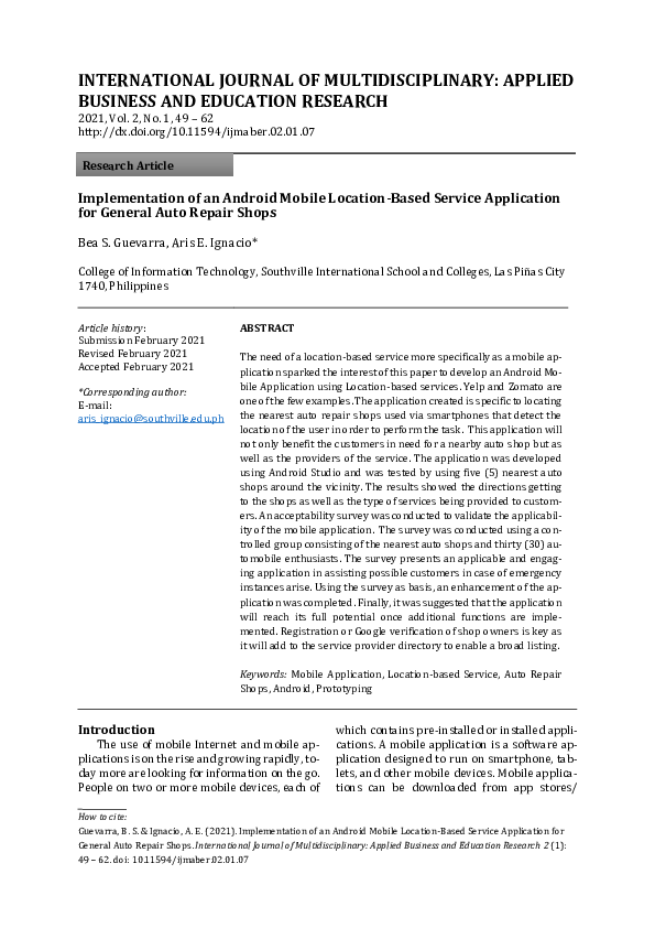 (PDF) Implementation of an Android Mobile Location-Based Service ...