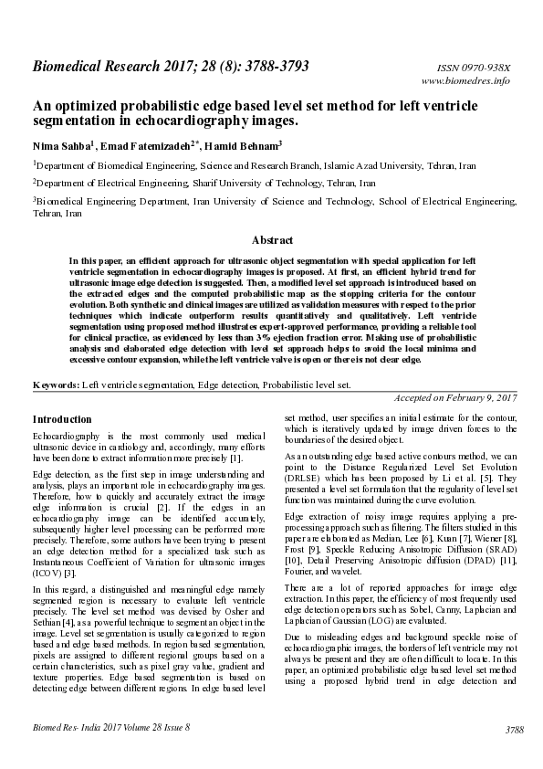 (PDF) An optimized probabilistic edge based level set method for left ventricle segmentation in ...