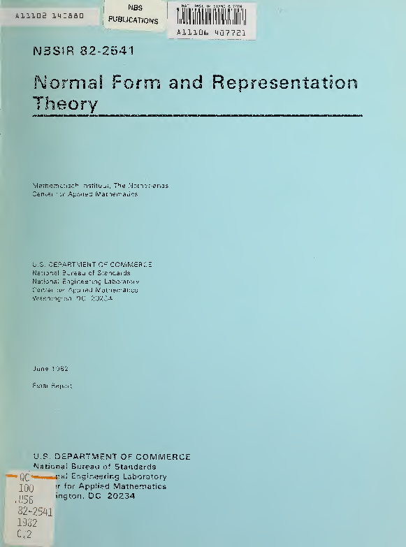 (PDF) Normal form and representation theory