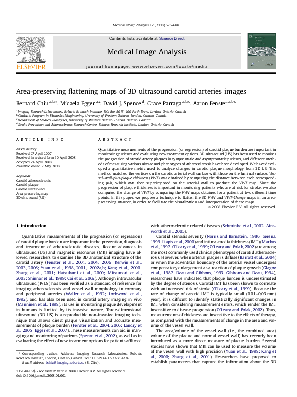 (PDF) Area-preserving flattening maps of 3D ultrasound carotid arteries ...