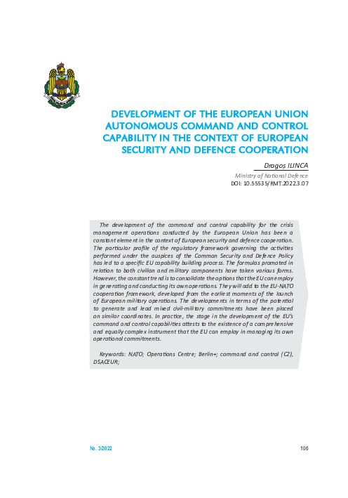 (PDF) Development of the European Union Autonomous Command and Control ...